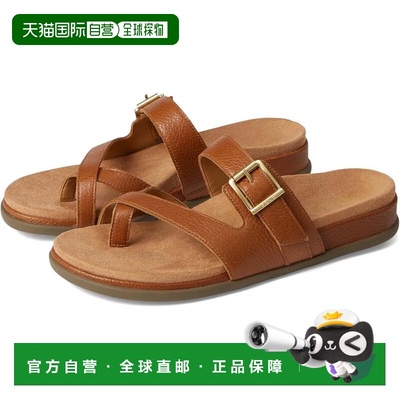 自营Women's Vionic Carmela Sandals Brown Leather Slip On Toe