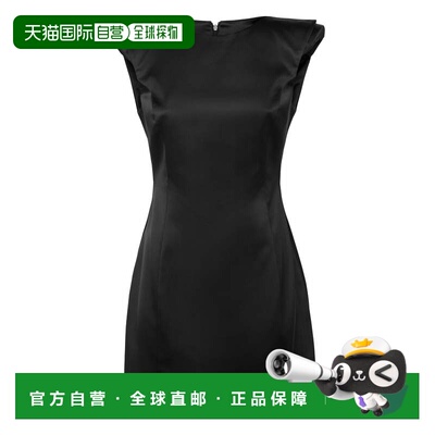 自营philipp plein缎面弹力迷你连衣裙 Sartorial - 黑色 美国奥