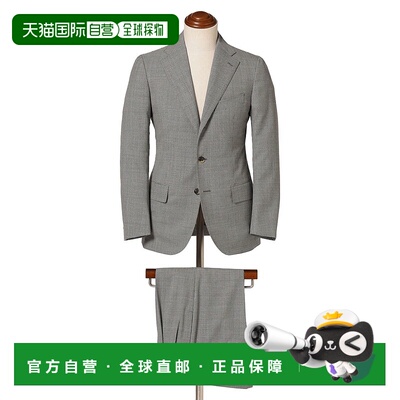 1h可退 日本直邮Stile Latino FAUSTO款羊毛斑纹西装 21170460977