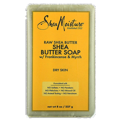 香港直邮Sheamoisture生乳木果油皂条干性肌肤用含乳香230g保湿