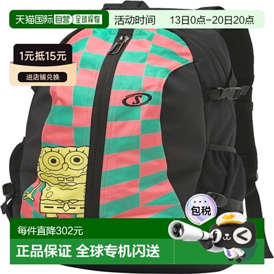 日本直邮SPALDING 海绵宝宝方格旗篮球背包 (40007SBC)