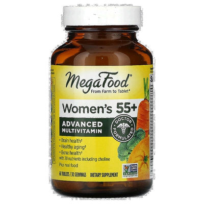 香港直发Megafood女性 55+ 复合维生素更年期每日两片60片叶酸