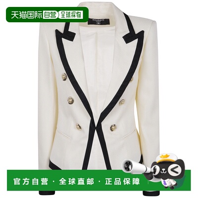 1h可退 香港直邮BALMAIN 女士西服 FF1SE165VI29GWO AW2025 白色