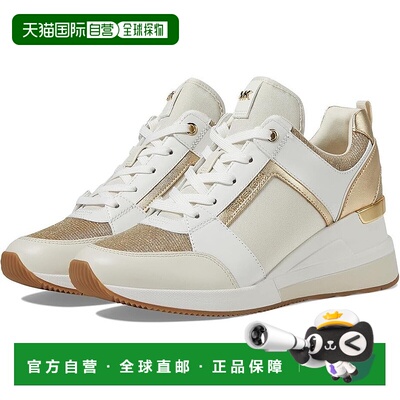 自营Michael Kors Georgie 43R3GEFS2D浅金色运动鞋ZOGG246-白色