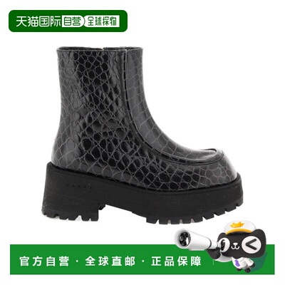 香港直邮MARNI 女士靴子 TCMS002806P504600N99 AW2022 黑色短靴