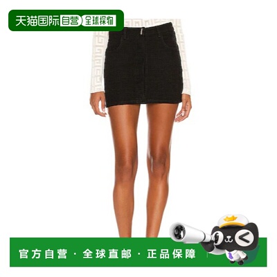 香港直邮GIVENCHY 女士半身裙 BW40J350PQ001 AW2022 黑色 4G JAC
