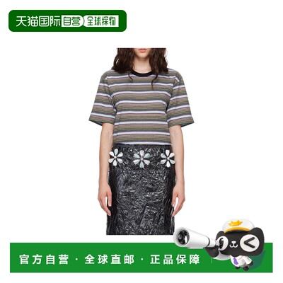 香港直邮奢淘 Marni 短袖T恤 女条纹 THJE0407S0UTC681