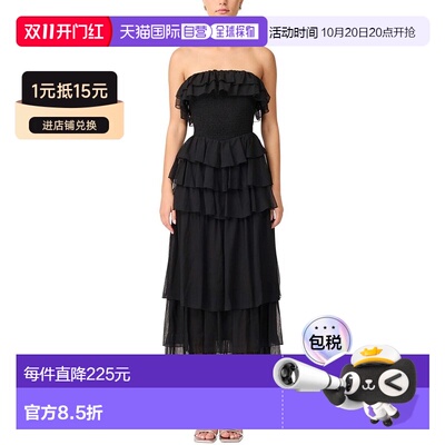 自营ELLIATT Melissa Maxi Dress - black 美国奥莱直发连衣裙