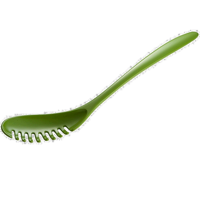 自营 Gourmac 12 英寸三聚氰胺意大利面服务器意大利面条叉和过滤