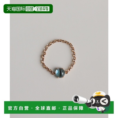 1h可退 日本直邮cui-cui 男女同款 蓝托帕石 链戒 K10YG 黄金蓝宝