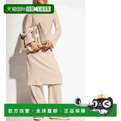香港直邮Chloe 喇叭袖连衣裙 C22WRO10069羊毛羊绒