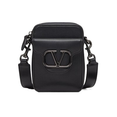VALENTINO 男士斜挎包 3Y2B0C15VTQ0NO CO 黑色 徽标单肩包