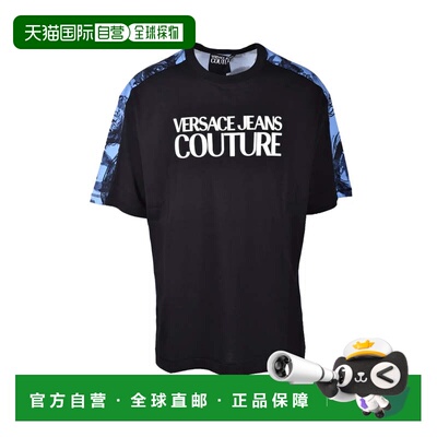 自营versace jeans coutureBlack/Heavenly Cotton T-shirt - bla