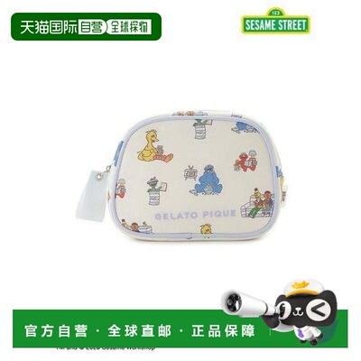 日本直邮gelato pique SESAME STREET（芝麻街） 全印花 收纳包
