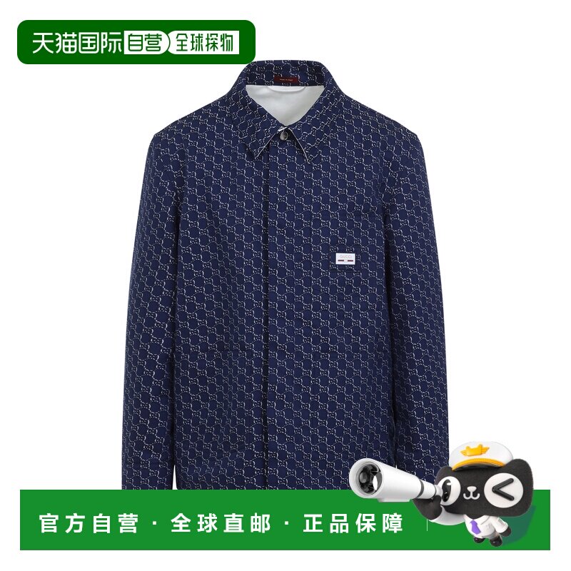 1h可退 香港直邮Gucci 古驰 男士 GG 阴影棉质提花夹克 813998ZAR