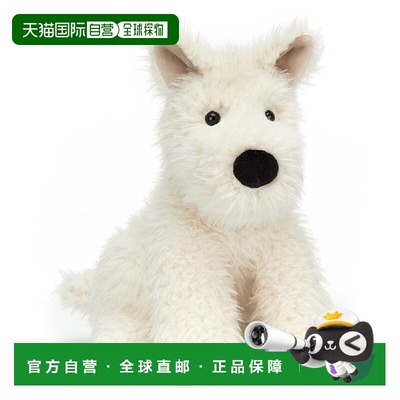 欧洲直邮Jellycat Munro白色聚酯纤维中号苏格兰梗犬玩偶毛绒玩具