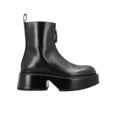 1h可退 香港直邮潮奢 Jil Sander 吉尔 桑达 女士 黑色 Wedge Pla