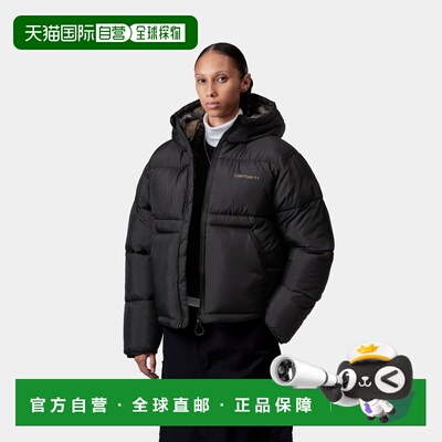 自营欧洲直邮Carhartt WIP Toronto女士黑色聚酯纤维双向拉链连帽