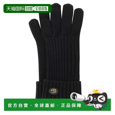 香港直邮GUCCI 女士手套 7885033GB021000 SS2025 黑色 双G手套