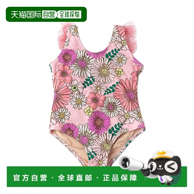 自营 Shade Critters 复古花朵流苏后背泳衣 - 粉色 美国奥莱直发