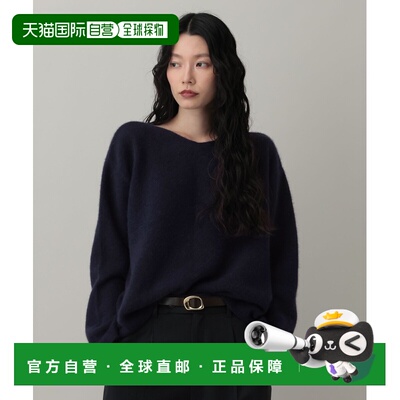GLOBAL WORK 女士 狐狸毛混纺双穿V领针织衫 6703【付后1h可退】
