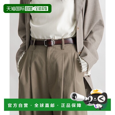 1h可退 日本直邮KBF 女士牛皮方形扣简约无孔皮带 KBA52EA089