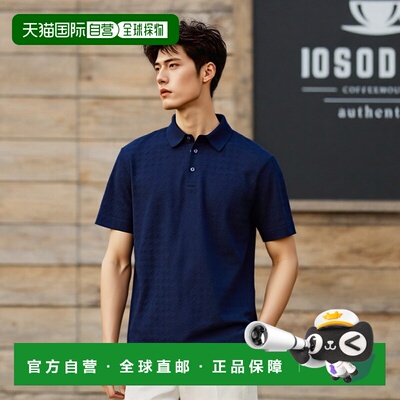 香港直邮GIVENCHY 男士T恤 BM71KR3YPA470 SS2025 蓝色 短袖polo