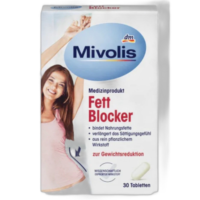 欧洲直邮Mivolis脂肪阻滞剂延长饱腹感减轻体重30片口服