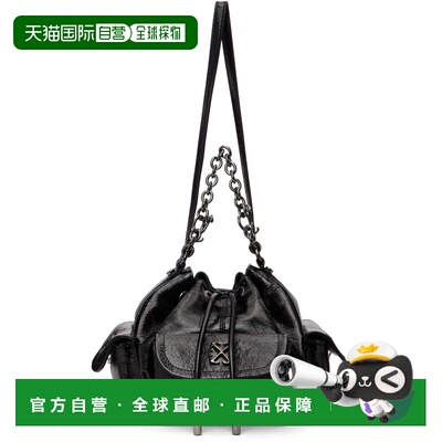 1h可退 香港直邮off-white 女士 黑色 Dumbo 水桶包 OWMY002F25LE