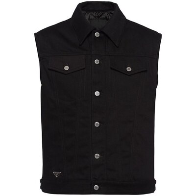 PRADA 男士夹克 GEB235SOOO1ZFBF0557-0 SS2025 黑色