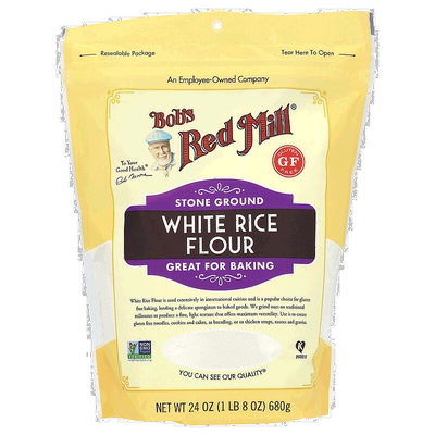 香港直发Bob's Red Mill鲍勃红磨坊白米粉680g中筋烘焙石磨面粉