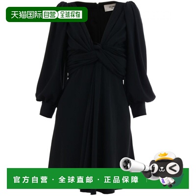 香港直邮CELINE 女士半身裙 2R294865C38NO SS2021 黑色 醋酸和粘