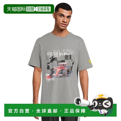 1h可退 香港直邮Puma 彪马 男士 Scuderia Ferrari 印花T恤