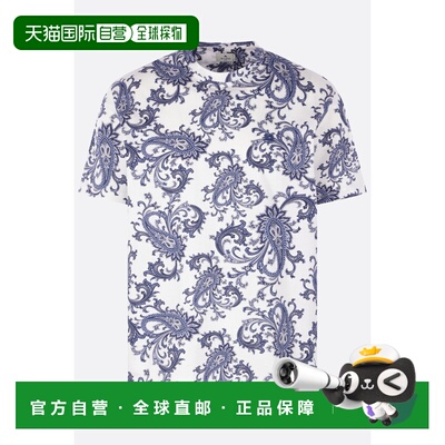 香港直邮潮奢 Etro 艾特罗 男士 叶子佩斯利花纹圆领T恤 MRMA0002