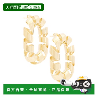 香港直邮Rabanne 女士 XL 链环扭纹耳环 24EBB0347MET649配饰