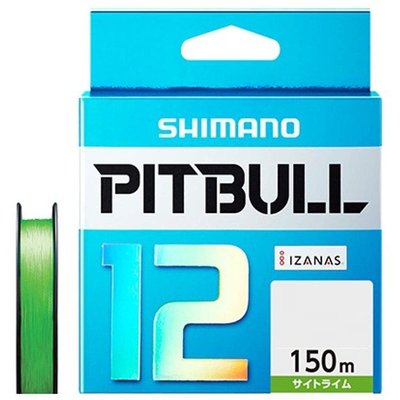 日本直邮禧玛诺PITBULL路亚海钓线PE线12编150米2号青柠色43.7lb