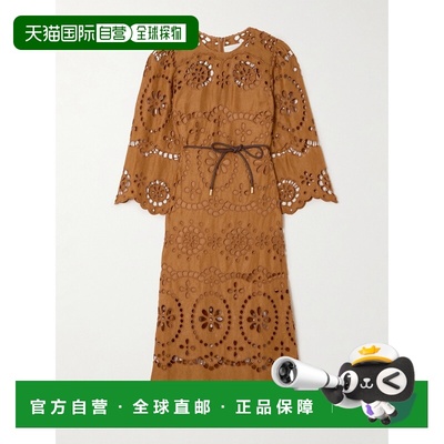 1h可退 香港直邮ZIMMERMANN 女士 刺绣连衣裙 1444DSS24 brown棕