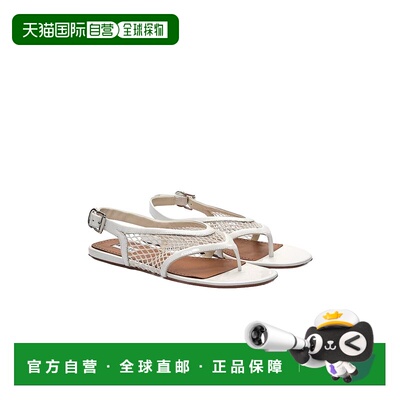 1h可退 美国直邮alaia 女士 网眼平底凉鞋 AA3S1008A028 white白