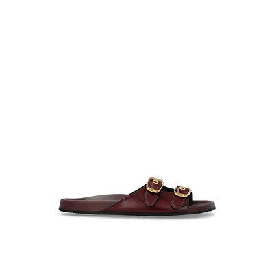 CHLOÉ 女士拖鞋 CHC25S08PQJ610 SS2025 酒红色 Polly Slides