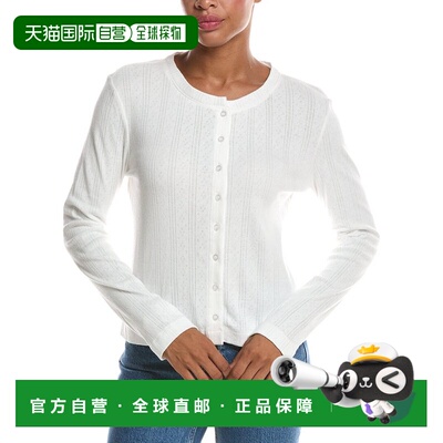 自营PerfectWhitetee Lila Pointelle开衫-白色 美国奥莱直发