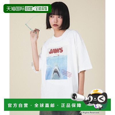 1h可退 日本直邮WEGO 2025春夏款JAWS电影图案T恤 MC25SS03M0004