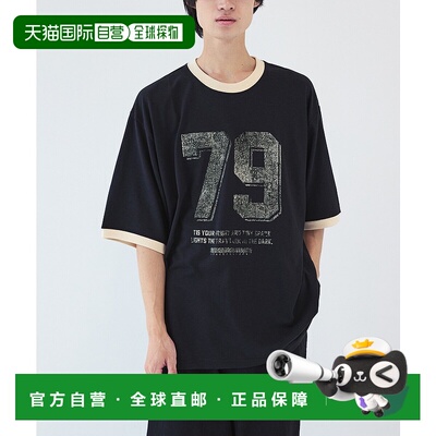 1h可退 日本直邮FACCIES 男装 宽松版型 RINGER TEE 半袖T恤 背后