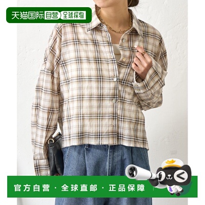 1h可退 日本直邮Jenau espace merveilleux 女士 春日透感格纹衬