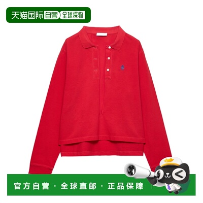 香港直邮PRADA 女士POLO衫 39669R19OVSOOOF0011 CO 红色 长袖Pol