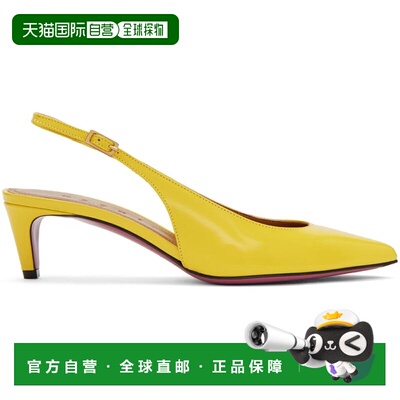 香港直邮潮奢 Marni 玛尼 女士 黄色 Rhythm 中跟鞋 CHMS004205P6
