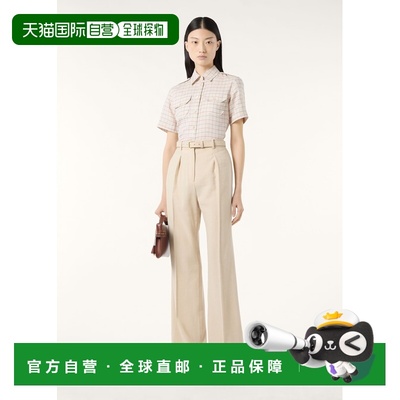 自营欧洲直邮Loro Piana 女士白色亚麻衬衫