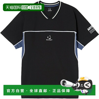 日本直邮DESCENTE Move 运动短袖排球训练衫 SV6SHT10U-BKBL
