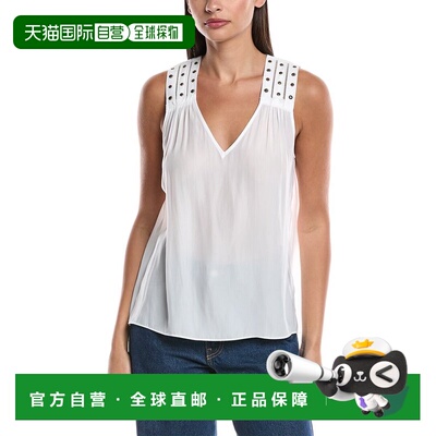 自营Ramy Brook Glenn 上衣 - 白色 美国奥莱直发性感背心