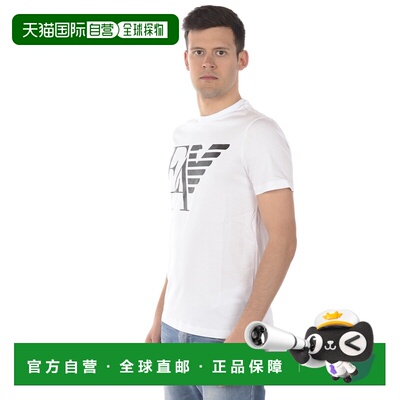 1h可退 香港直邮EMPORIO ARMANI 男士T恤 3G1TA91J00ZWHITE SS202