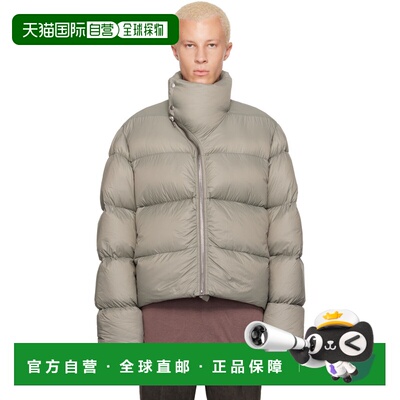 香港直邮rick owens 瑞克 欧文斯 男士 灰色 Tower Turtle 羽绒夹